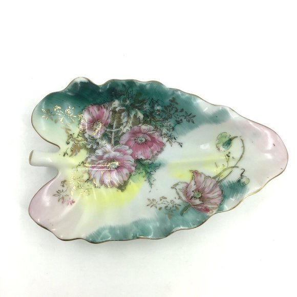 Lefton | Accents | Lefton China Heirloom Elegance Poppies 7 Leaf Candy ...